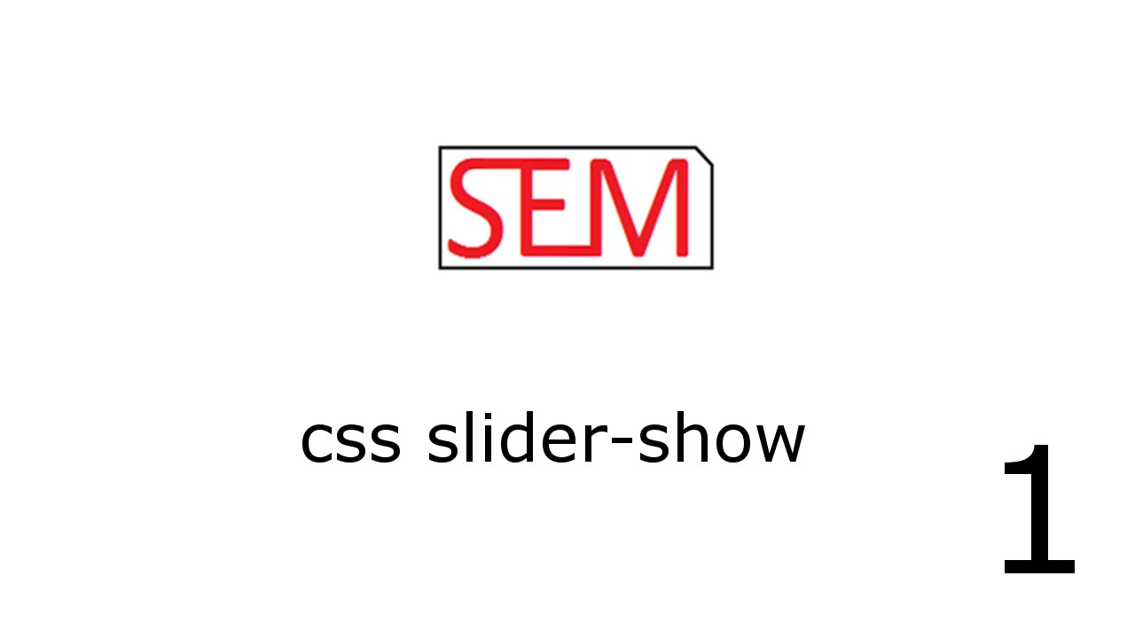 Css Slider Show Speedcoding Mit Quellcode 1 Youtube