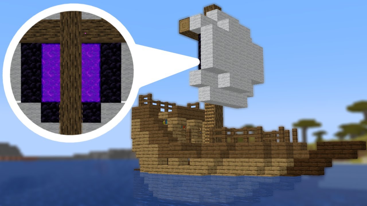 Minecraft: How to Build a Mini Pirate Ship Base | Tutorial #5 - YouTube