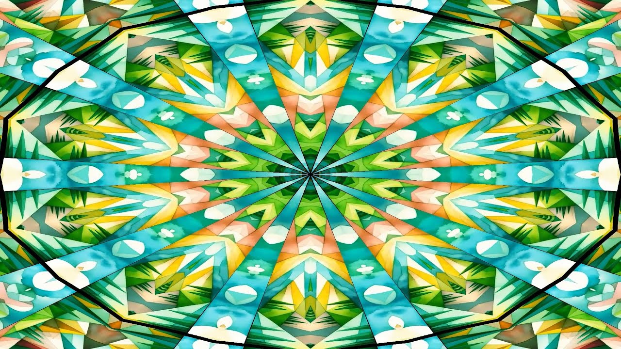 Watercolor Wonders: 8-Hour Geometric Kaleidoscope - Joyful Patterns & Uplifting Music - YouTube ...