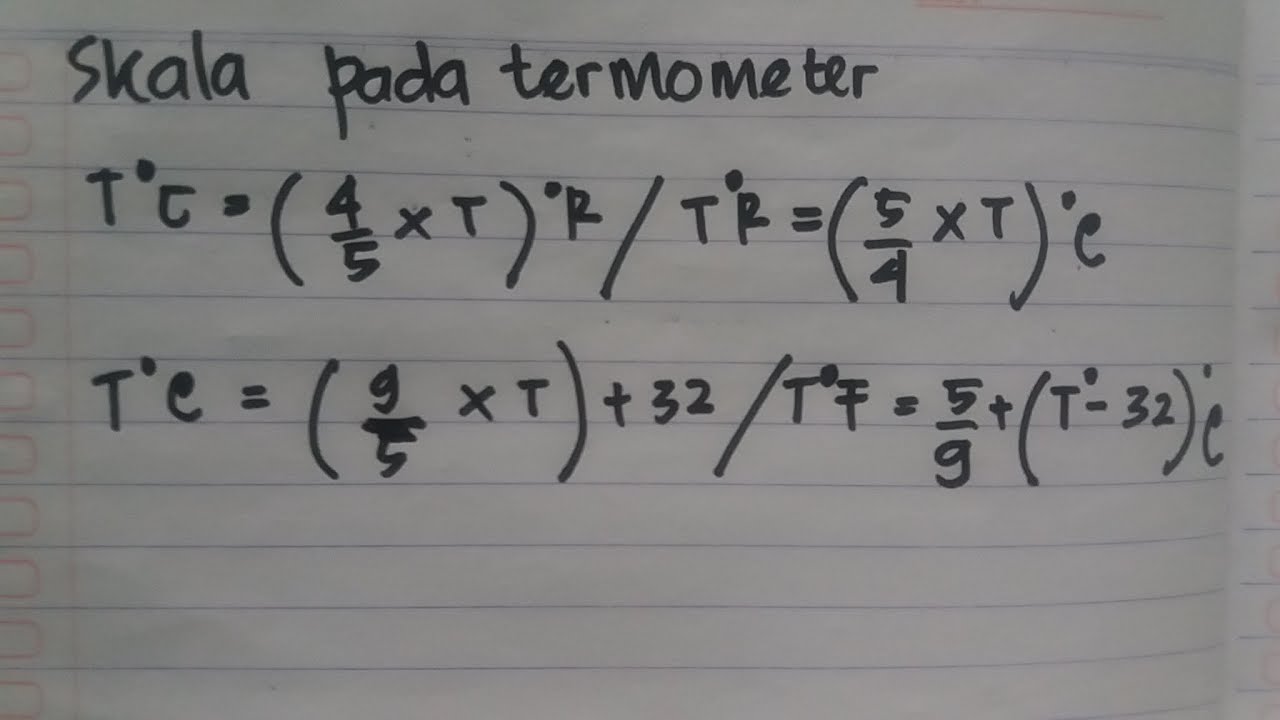 Cara mudah menentukan skala pada termometer || part 1 - YouTube