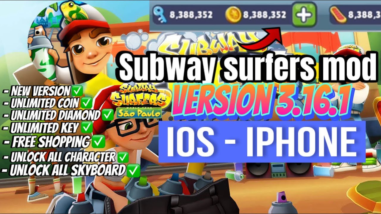 Cách Hack Subway Surfers V3.116.1 iPA iOs No Jailbreak Vô Hạn Tài ...