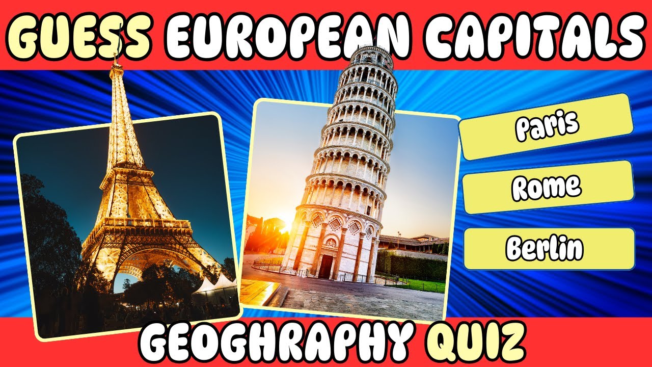 Guess European capitals | Geography Quiz - YouTube