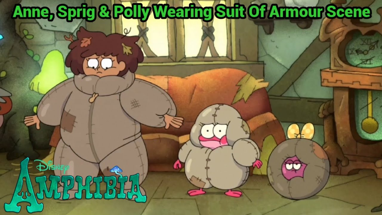 Anne, Sprig & Polly Wearing Suit Of Armour Scene | Amphibia (S2 EP13B ...