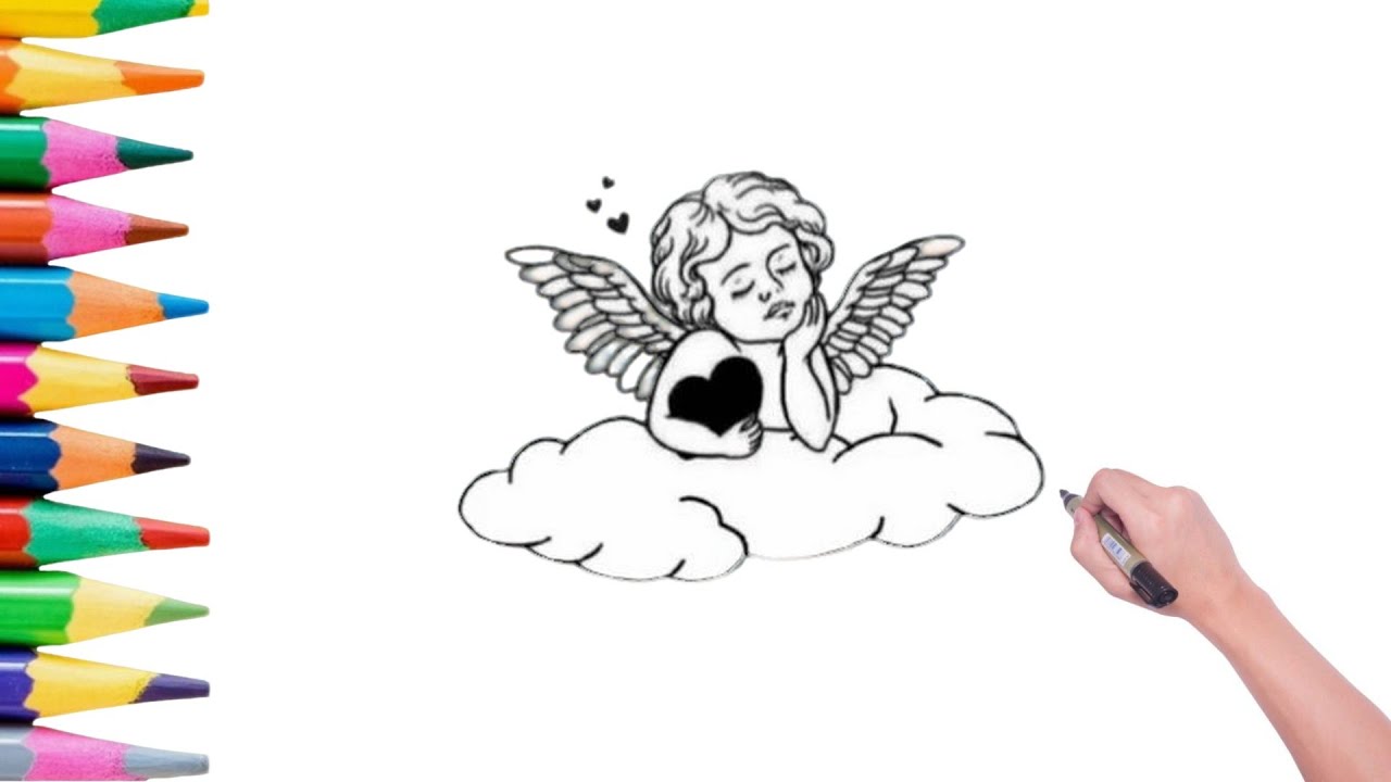 Let's Learn How to Paint an Angel Together! Drawing,Coloring,and ...