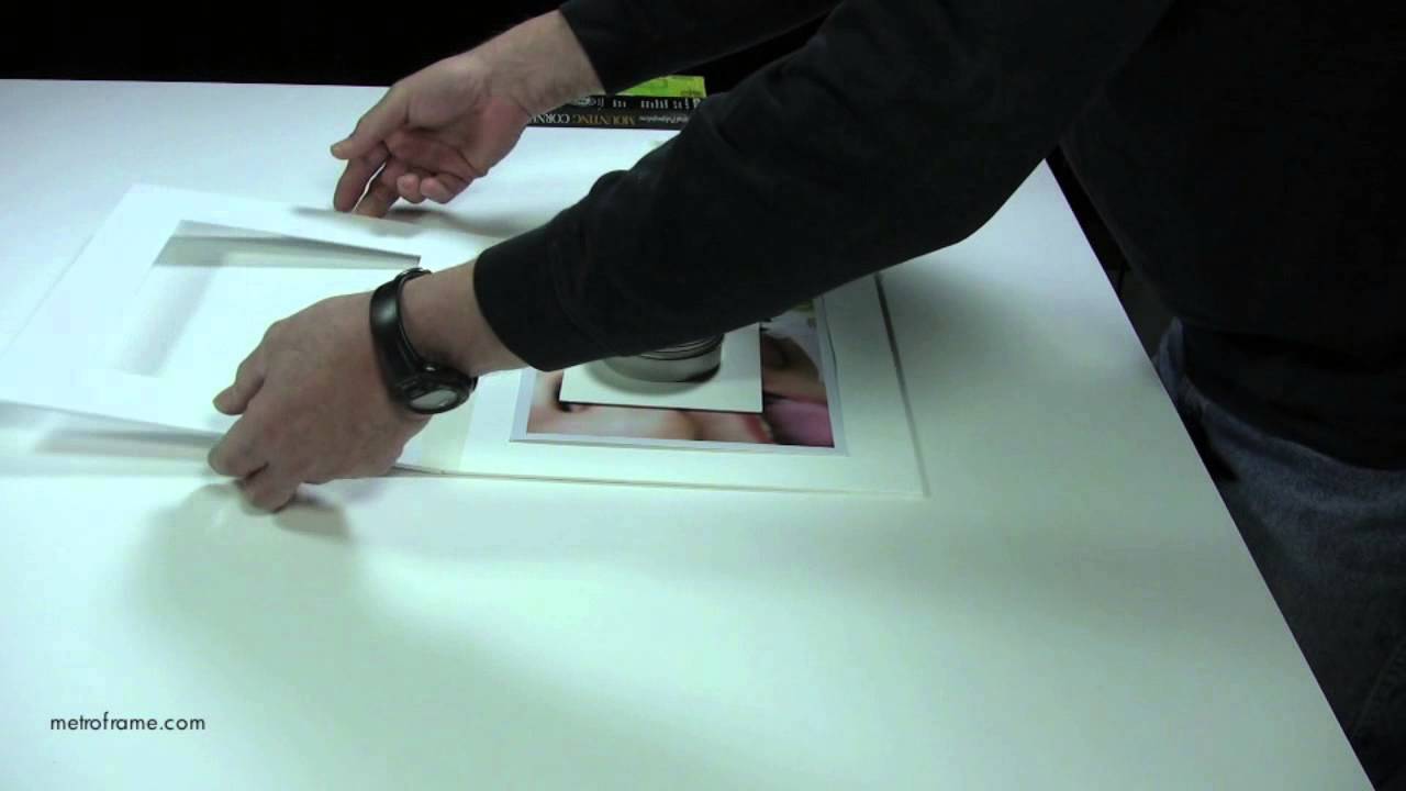 How to attach plastic mounting corners to photographs - YouTube
