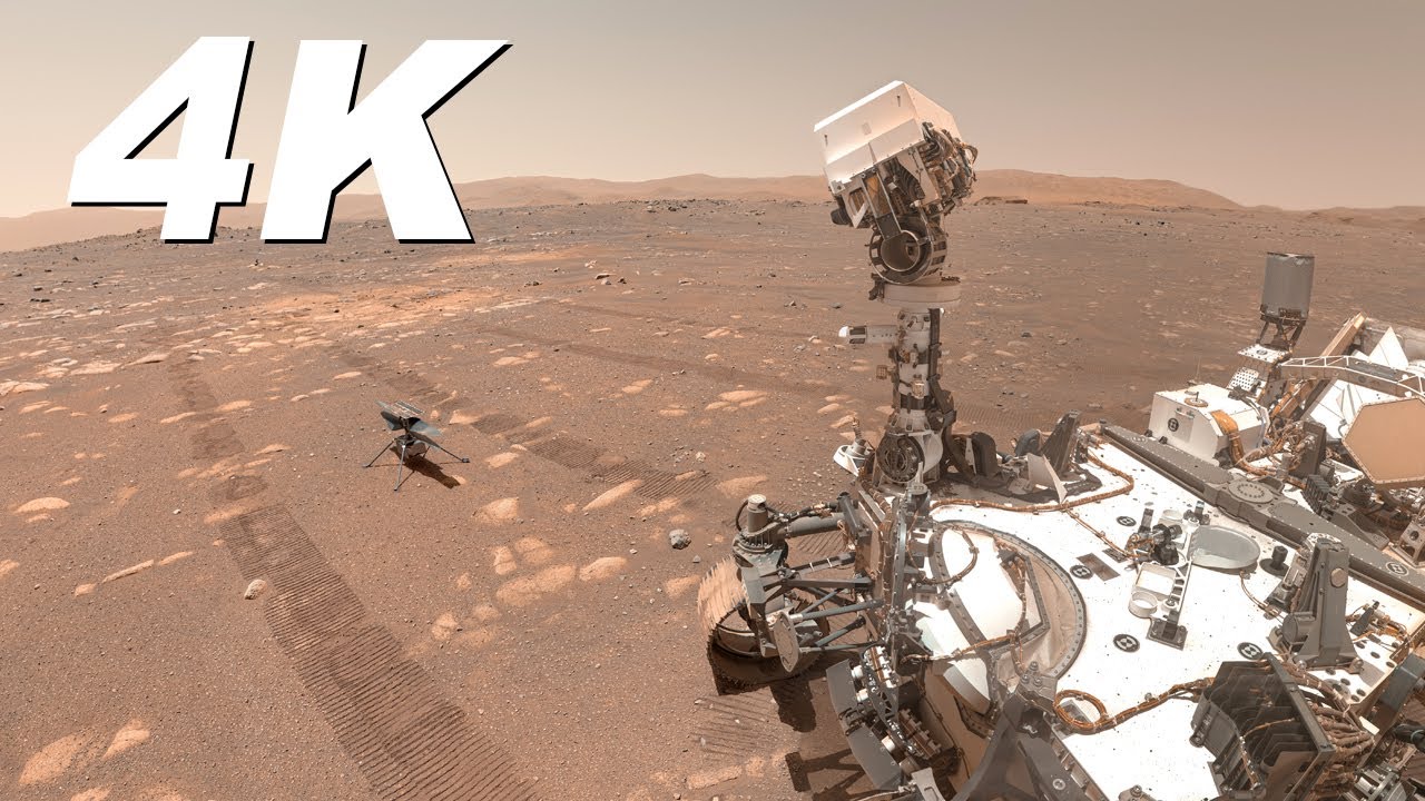 Primer Selfie de Perseverance e Ingenuity en Marte 4K - YouTube