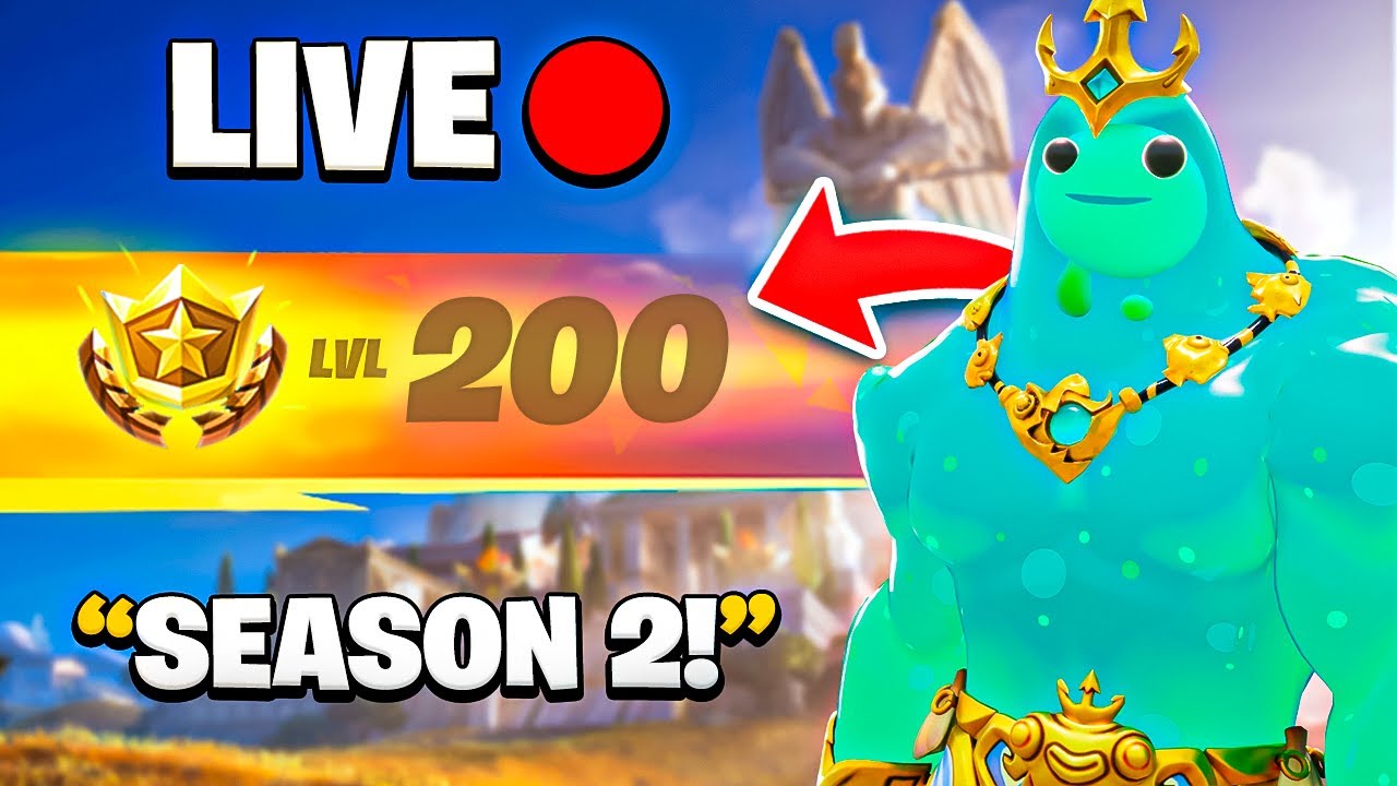 🔴 LIVE - UNLOCKING LEVEL 200 in Fortnite SEASON 2! - YouTube