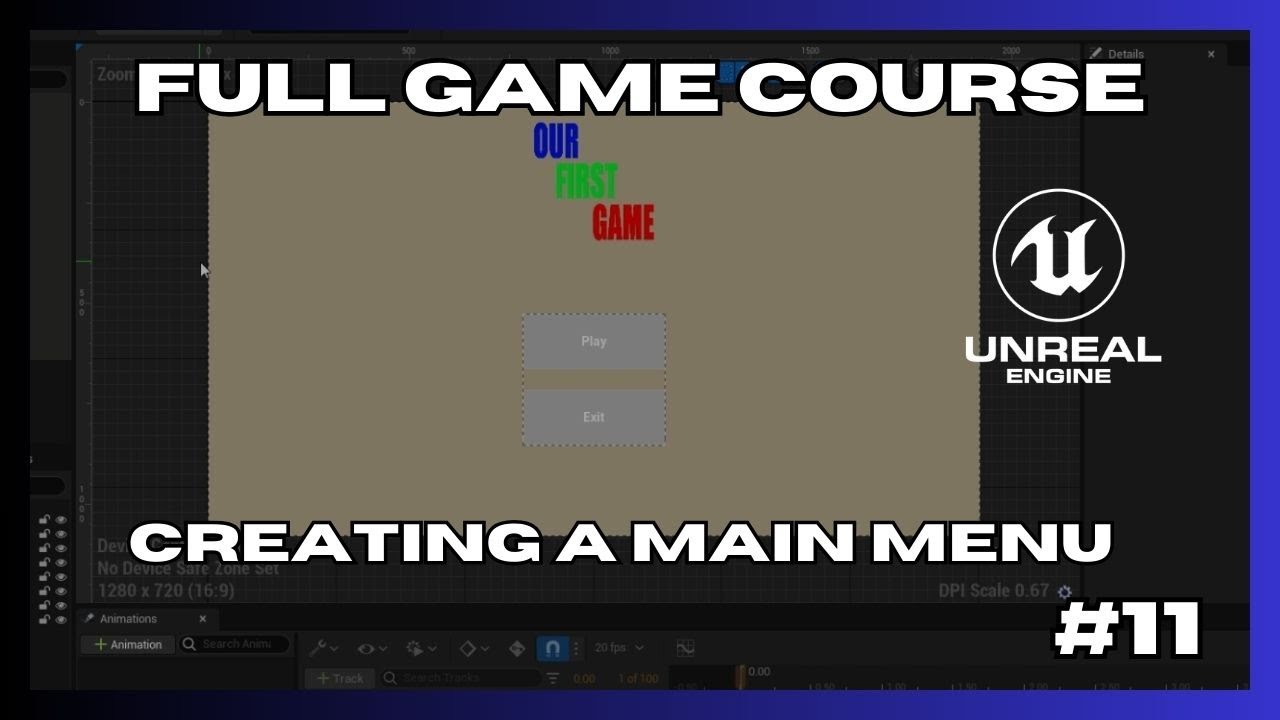 Creating Your Own Game From Scratch 11 Creating A Main Menu Unreal