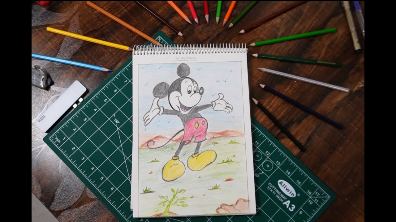 Micky Mouse Drawing - YouTube