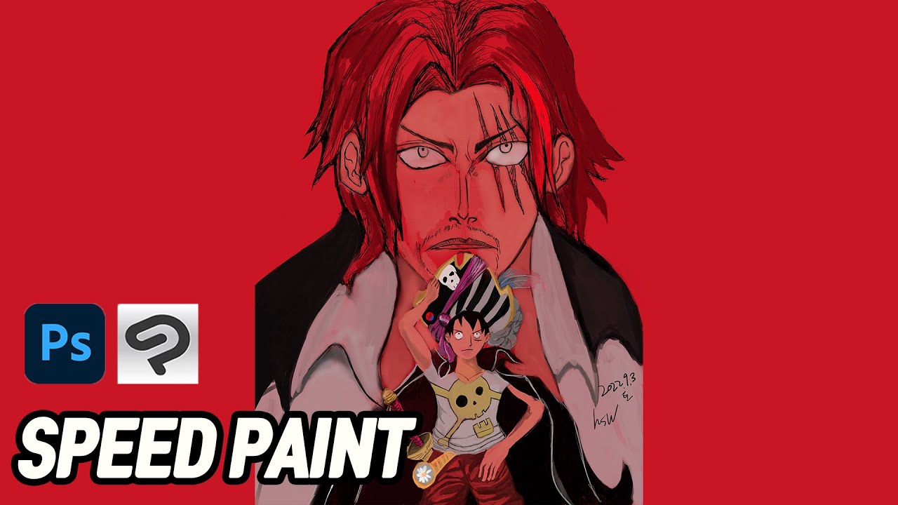 샹크스 , 루피 내스타일로그리기 컬러링 ,원피스 Shanks, Loopy My Style Drawing , Coloring ...