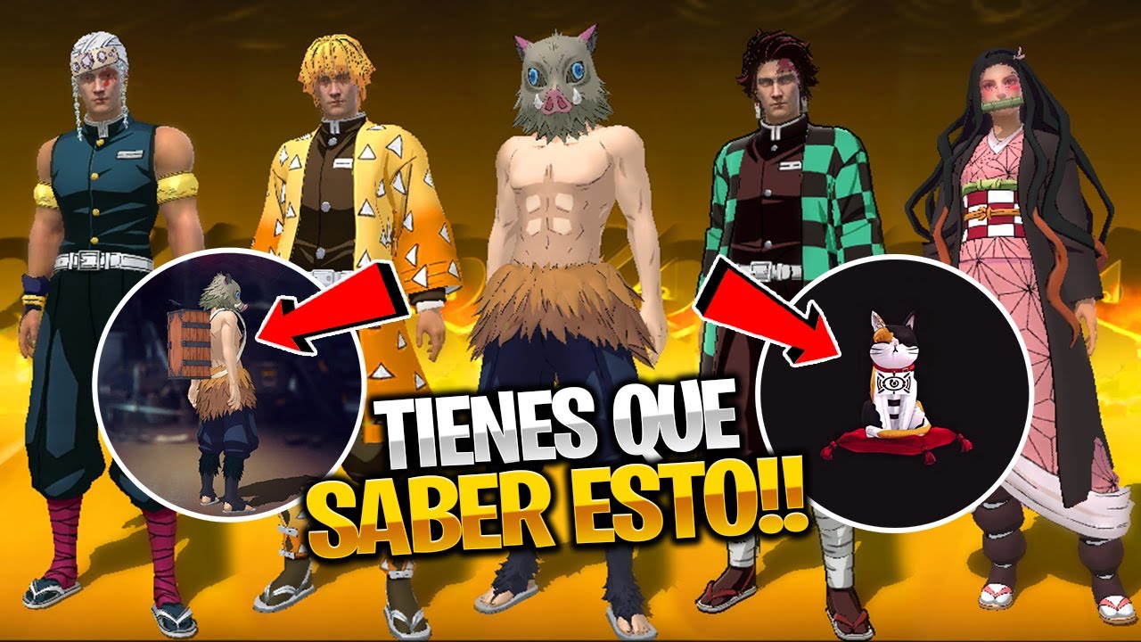 NUEVA INFORMACION DE FREE FIRE X DEMON SLAYER NUEVOS ITEMS AGREGADOS AL ...
