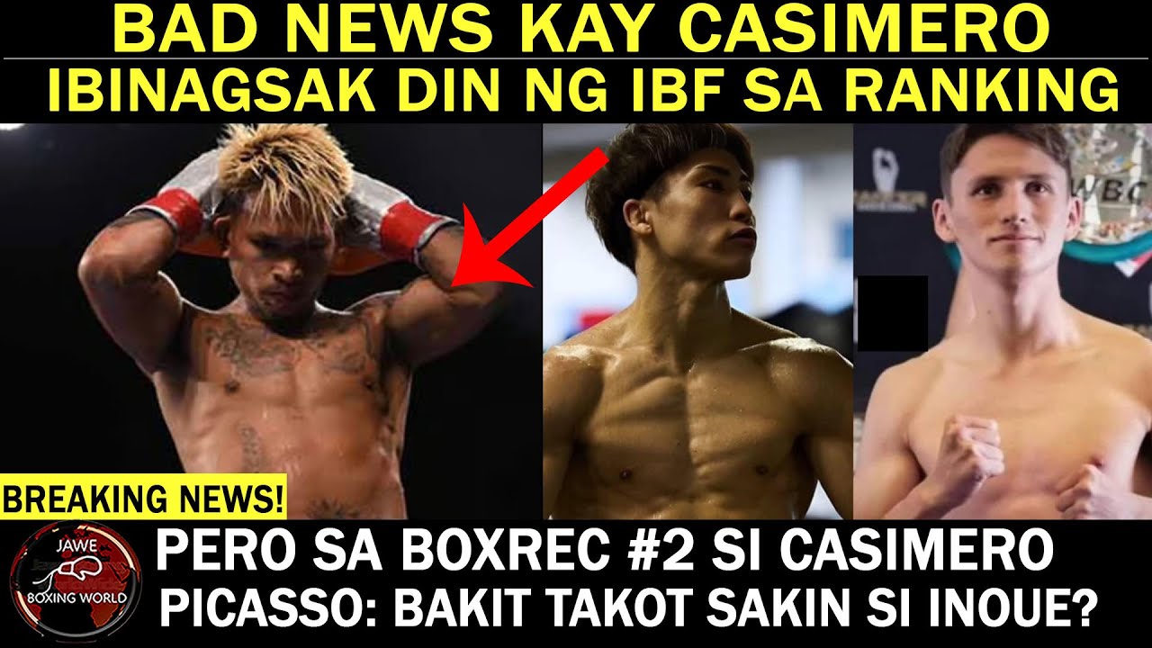 CASIMERO Nilaglag Ng IBF Bagsak Sa Ranking | Pero Sa Boxrec #2 Si Alas |Picasso:Takot Sakin Si ...