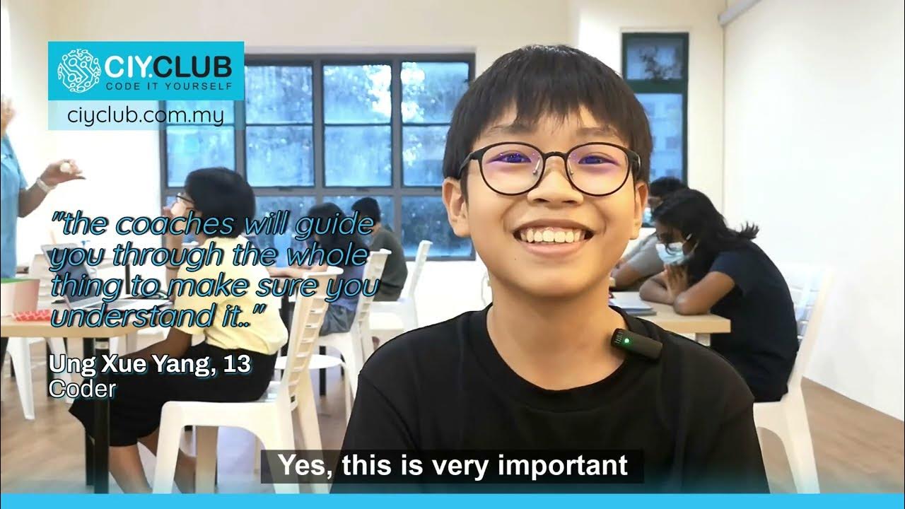 Coder Xue Yang says that coding is very important for the future & the coaches here are very ...