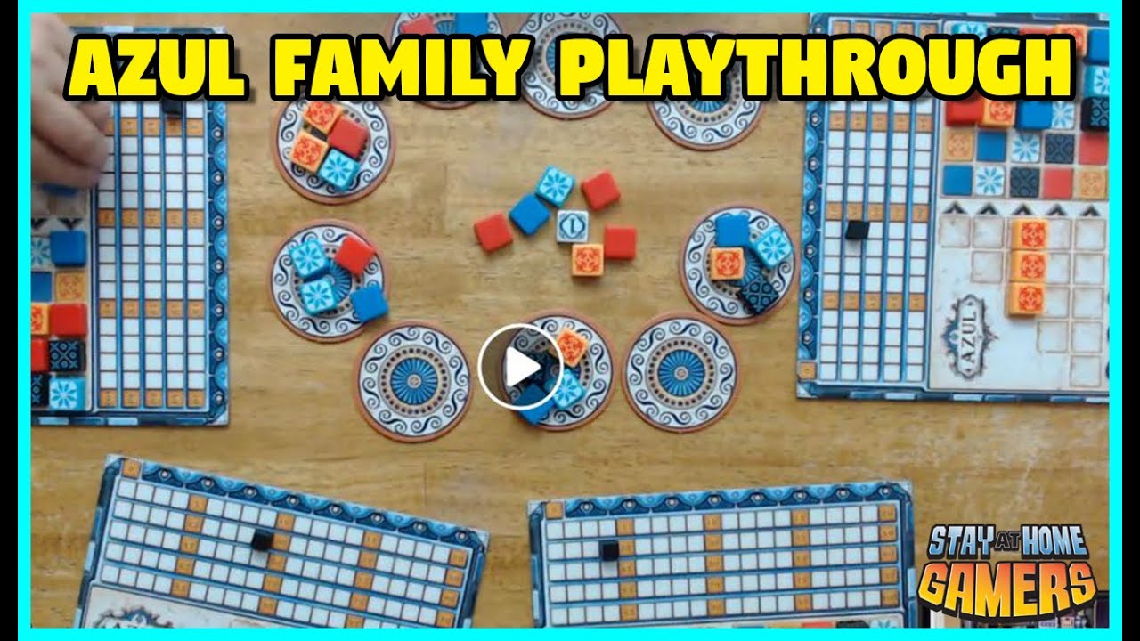 Playing Azul with 4 players - YouTube
