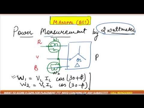 #Manipal power measurement by 2 wattmeter method determine power factor in terms of wattmeter ...