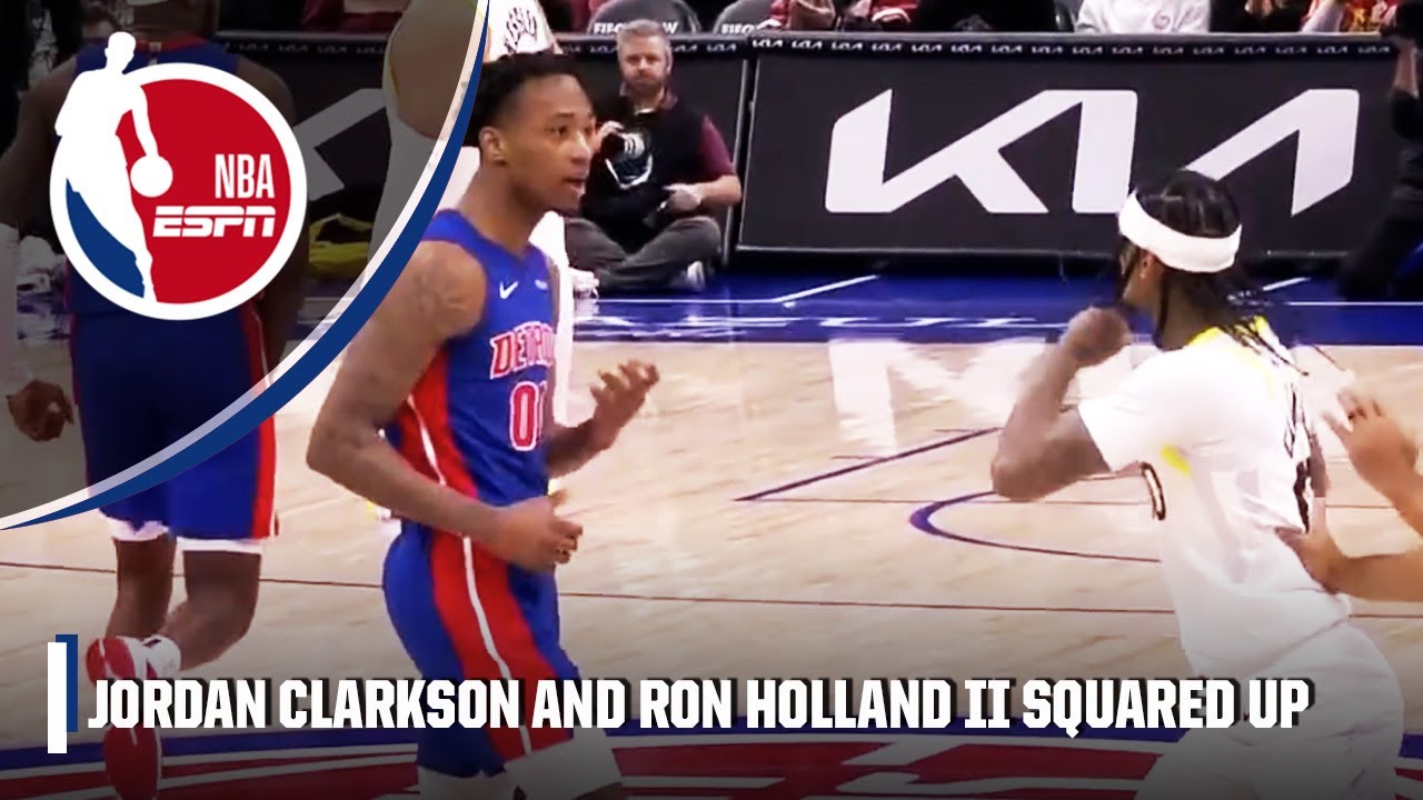 Jordan Clarkson and Ron Holland II both ejected from Jazz v. Pistons ...