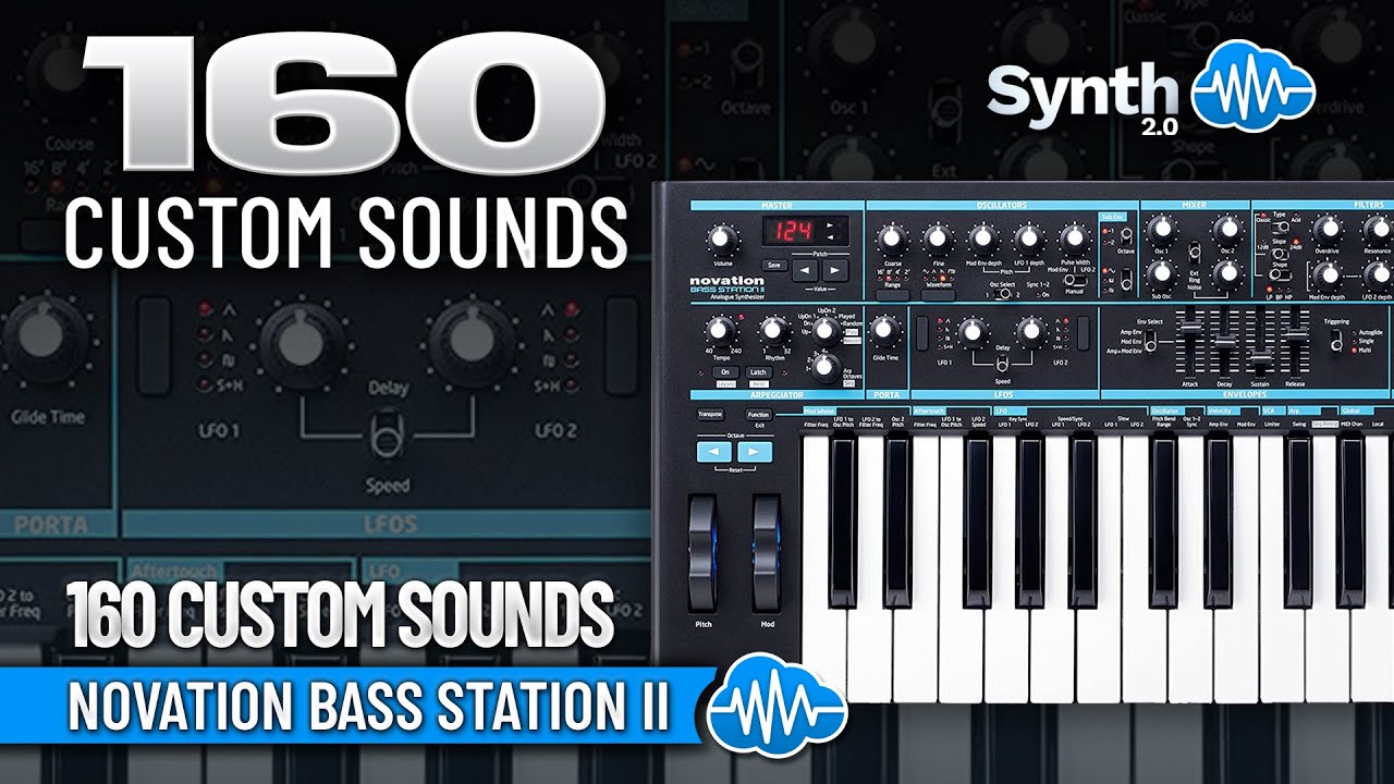 NOVATION BASS STATION II ♫ 160 Custom Sounds Soundset / Presets - YouTube