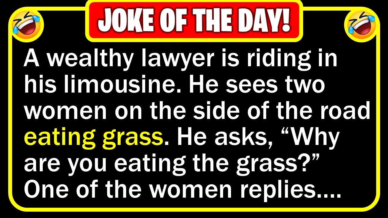 🤣 BEST JOKE OF THE DAY! - A lawyer is riding in his limo, when he sees ...