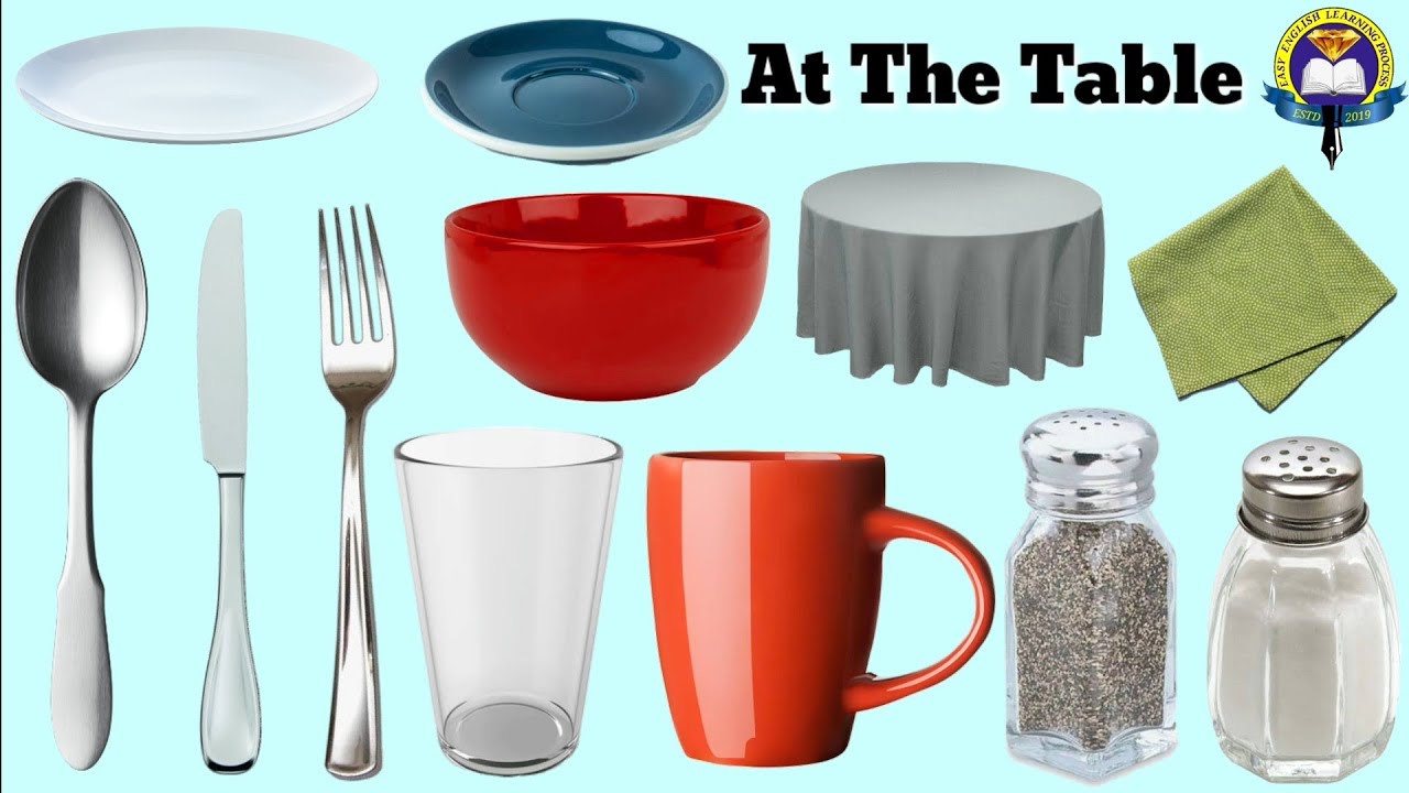 At The Table | Table Vocabulary | English Vocabulary | Easy English ...