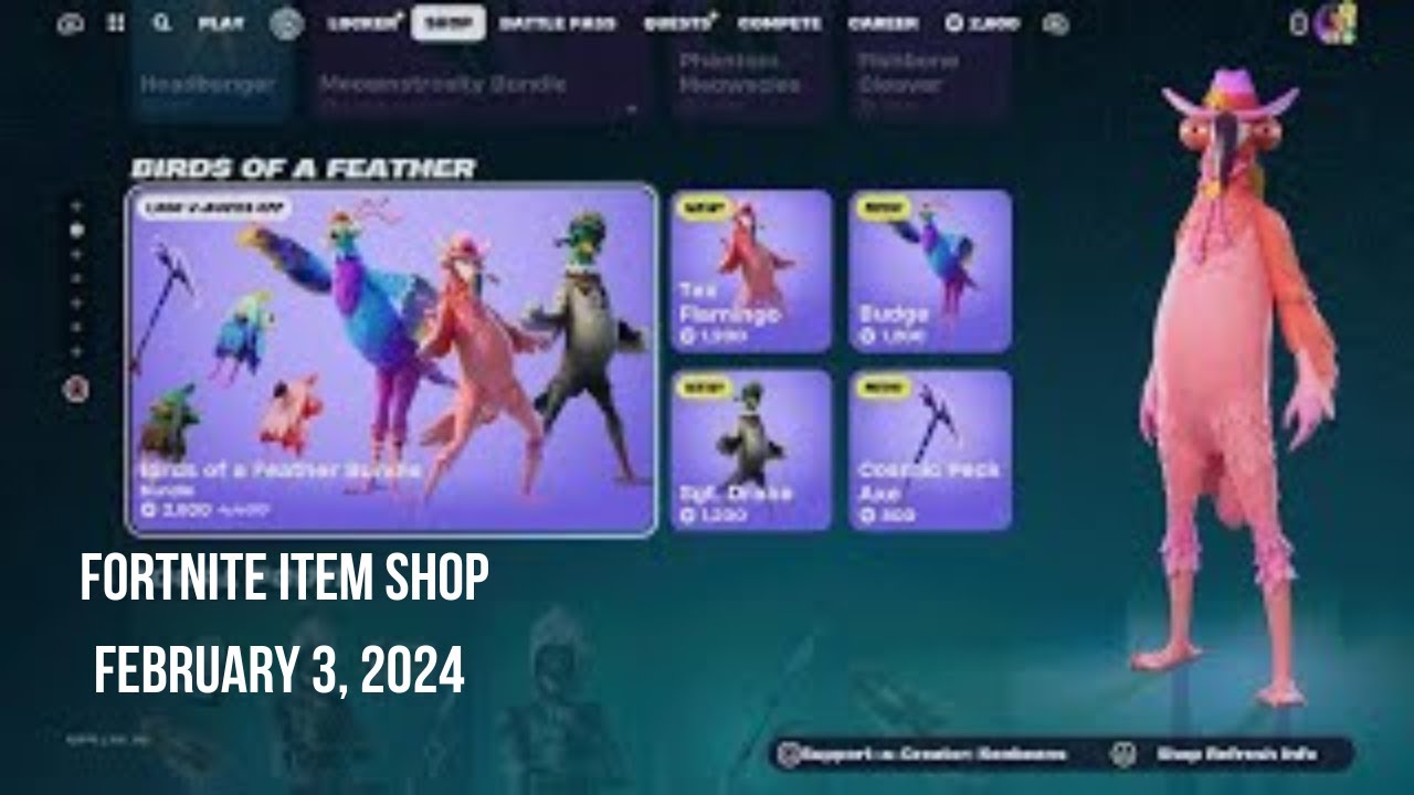Fortnite Item Shop|February 3, 2024(New Birds Of A Feather Bundle ...