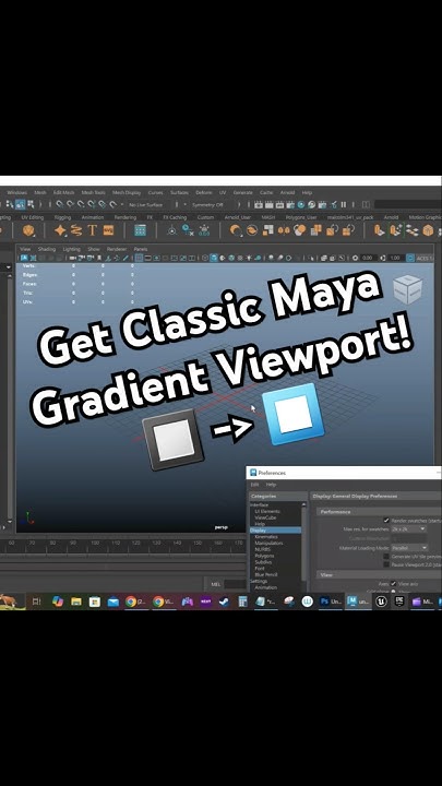 Maya Quick Tip: Classic Gradient Background #3d #maya #gamedev - YouTube