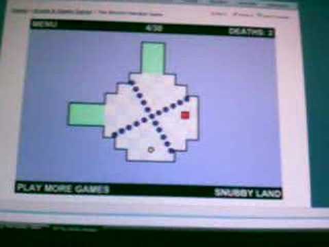 how to beat level 4 on the worlds hardest game - YouTube