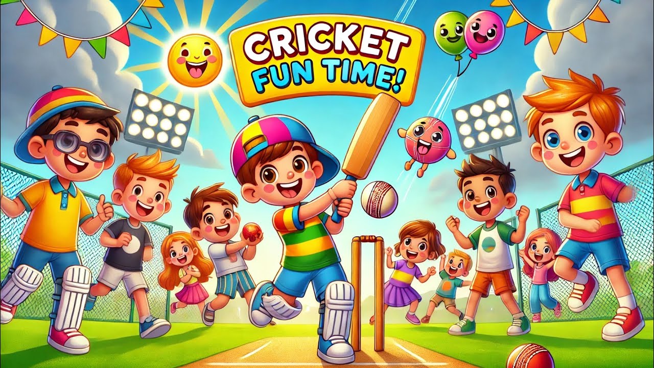 Cricket Fun Time | Kids Cartoon Baby Song | Fun Cricket Game for ...