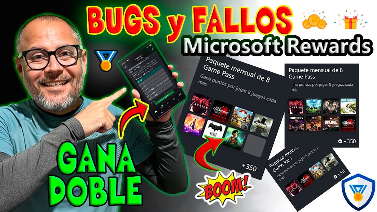 🏅 BUGS y FALLOS en MICROSOFT REWARDS 📣 GANA DOBLE de PUNTOS REWARDS por ...
