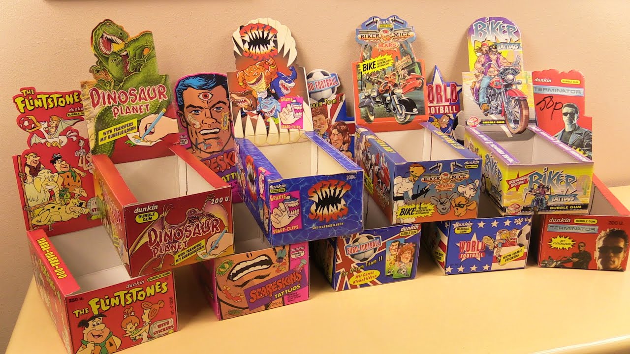 Bubble Gum Display Boxes Part 1. Dunkin stickers. Purkkakuva ...