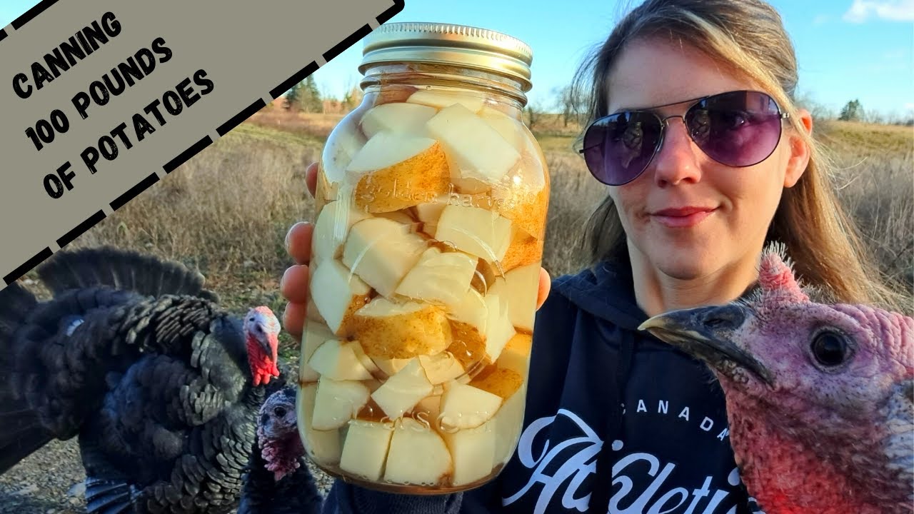 Stocking the pantry: Canning 100lbs of potatoes - YouTube