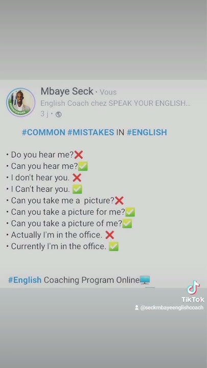Common Mistakes - YouTube