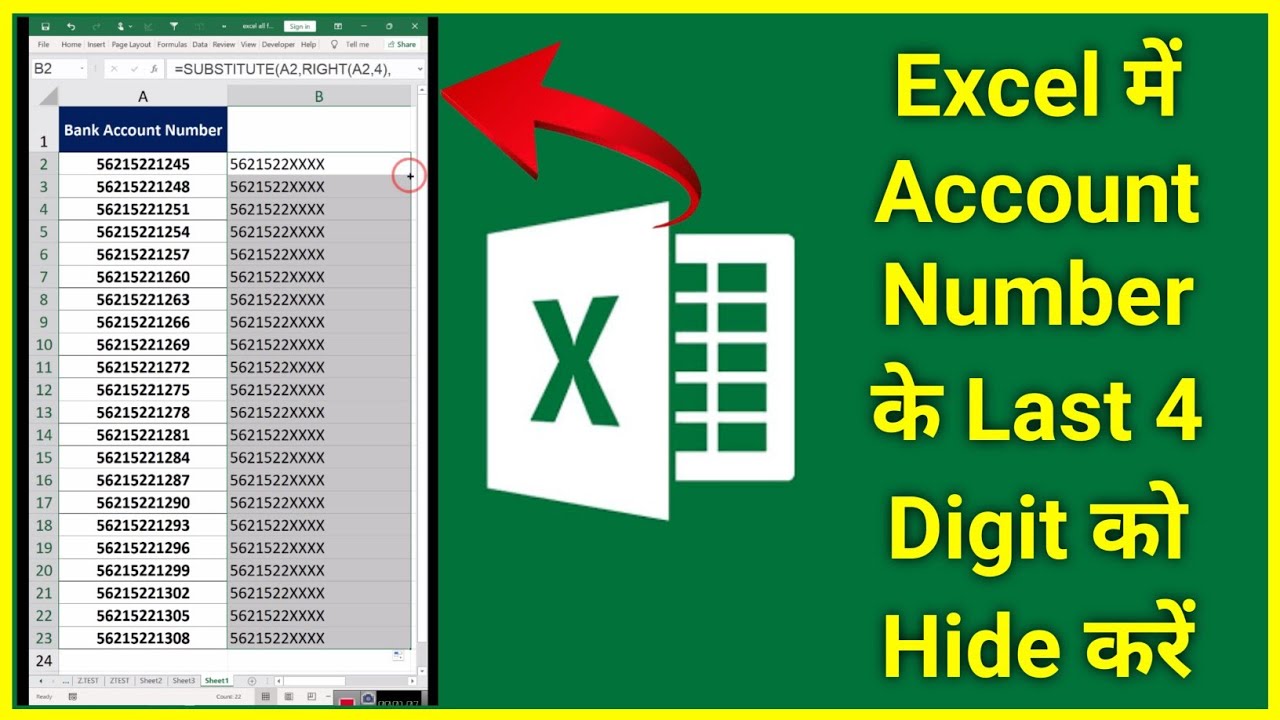 Excel How To Hide Account Number Last 4 Digit II Excel Shorts II YouTube Excel How To Hide Account Number Last 4 Digit II Excel Shorts II YouTube
