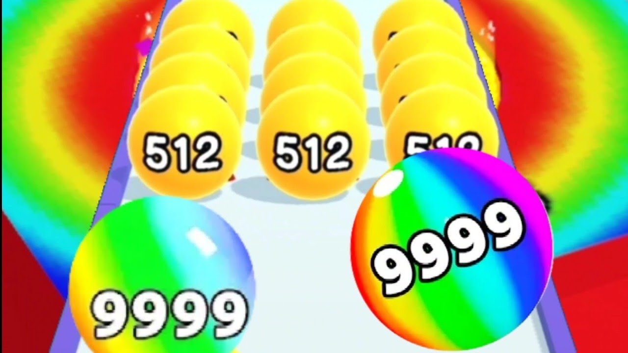 Tri GAMES , BALL RUN 2048 full Challenge - YouTube