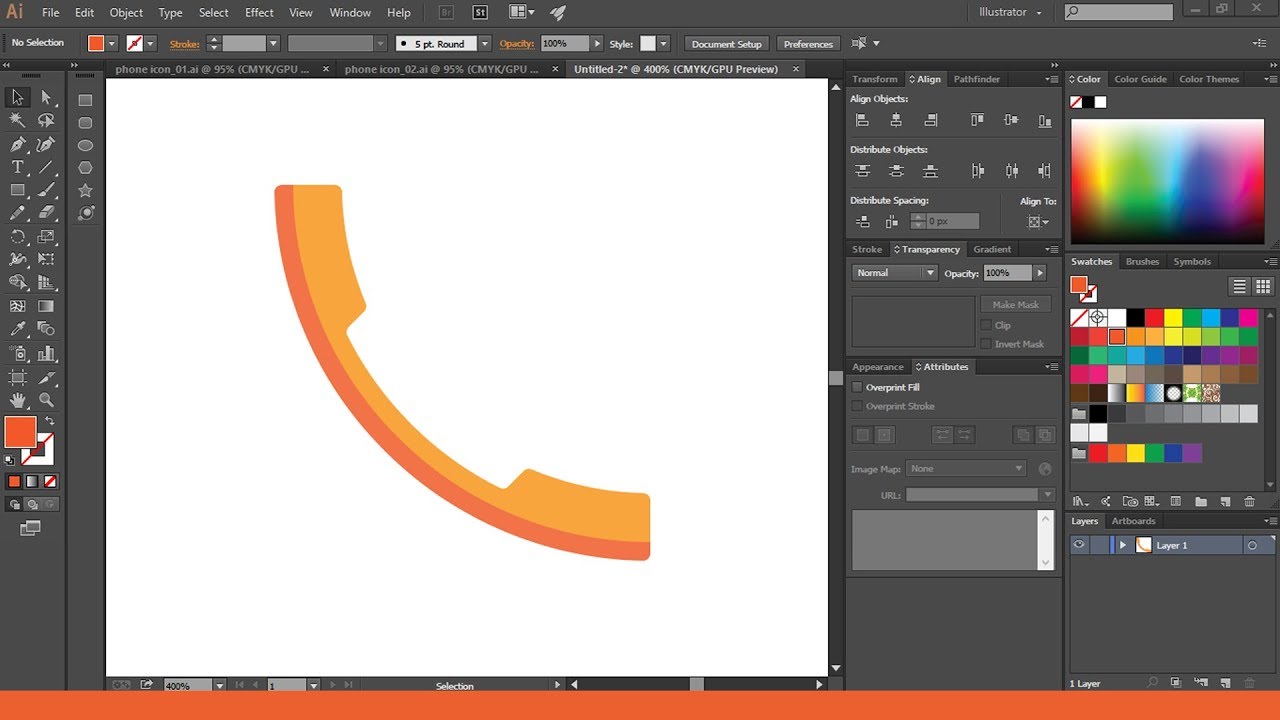 Draw a Phone Icon in Adobe Illustrator I Illustrator Tutorial - YouTube