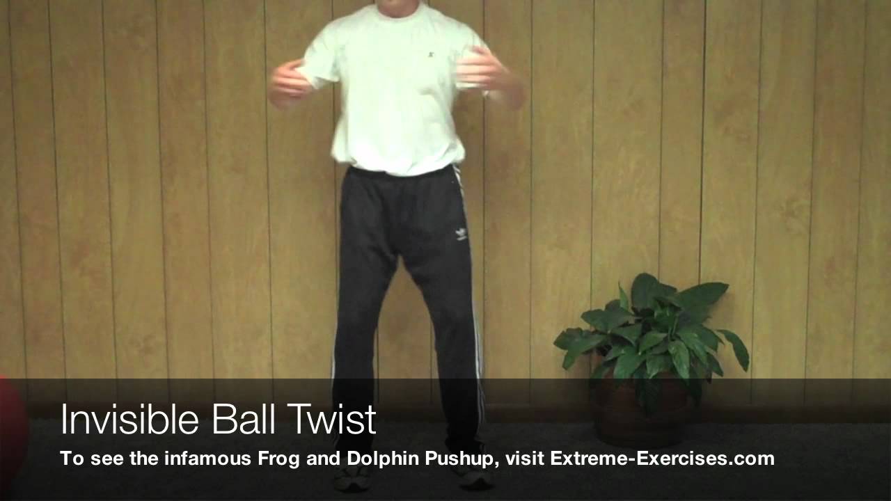 Invisible Ball Twist Exercise-ELDERLY core STRENGTH movement - YouTube