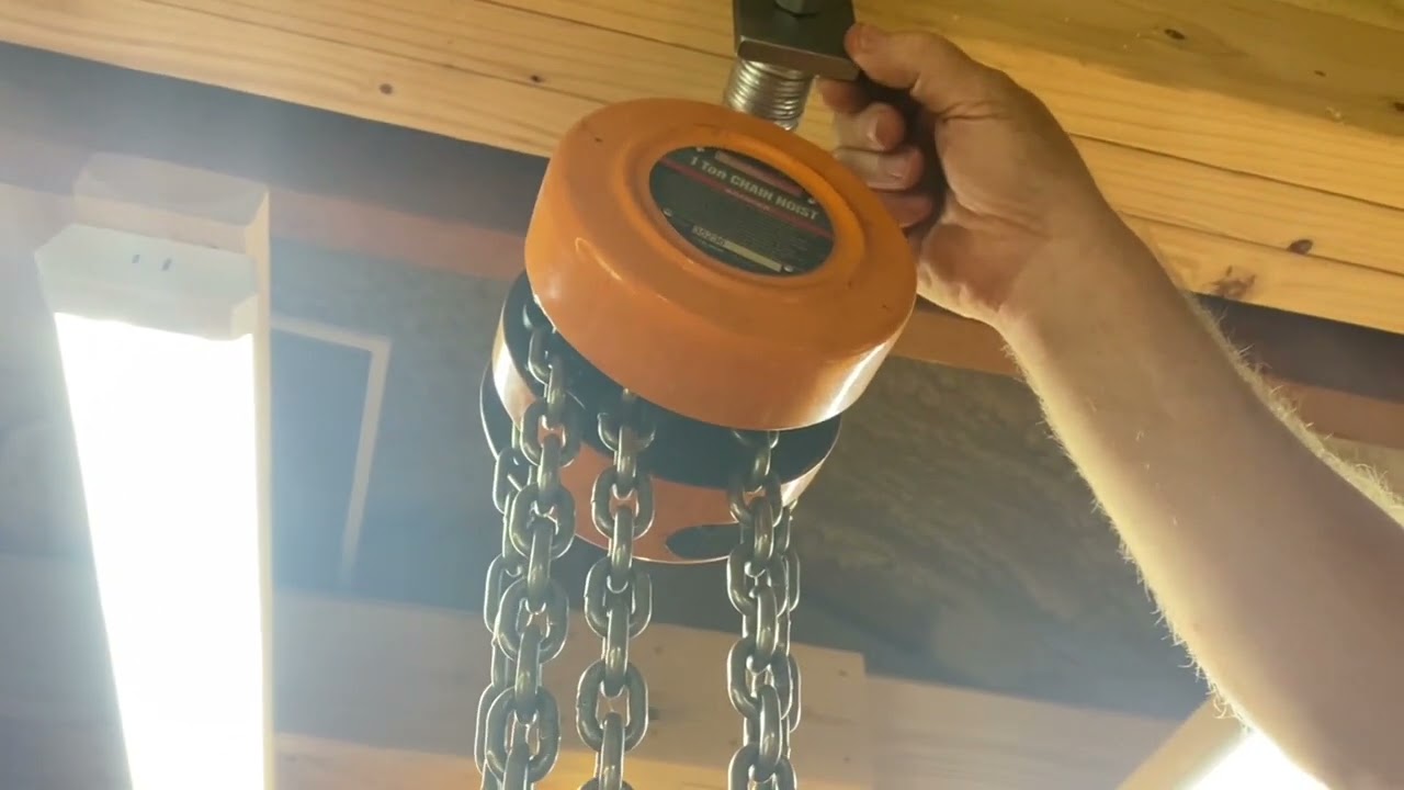 Harbor Freight 1 Ton Chain Hoist Review DIY Poormans Trolley YouTube Harbor Freight 1 Ton Chain Hoist Review DIY Poormans Trolley YouTube