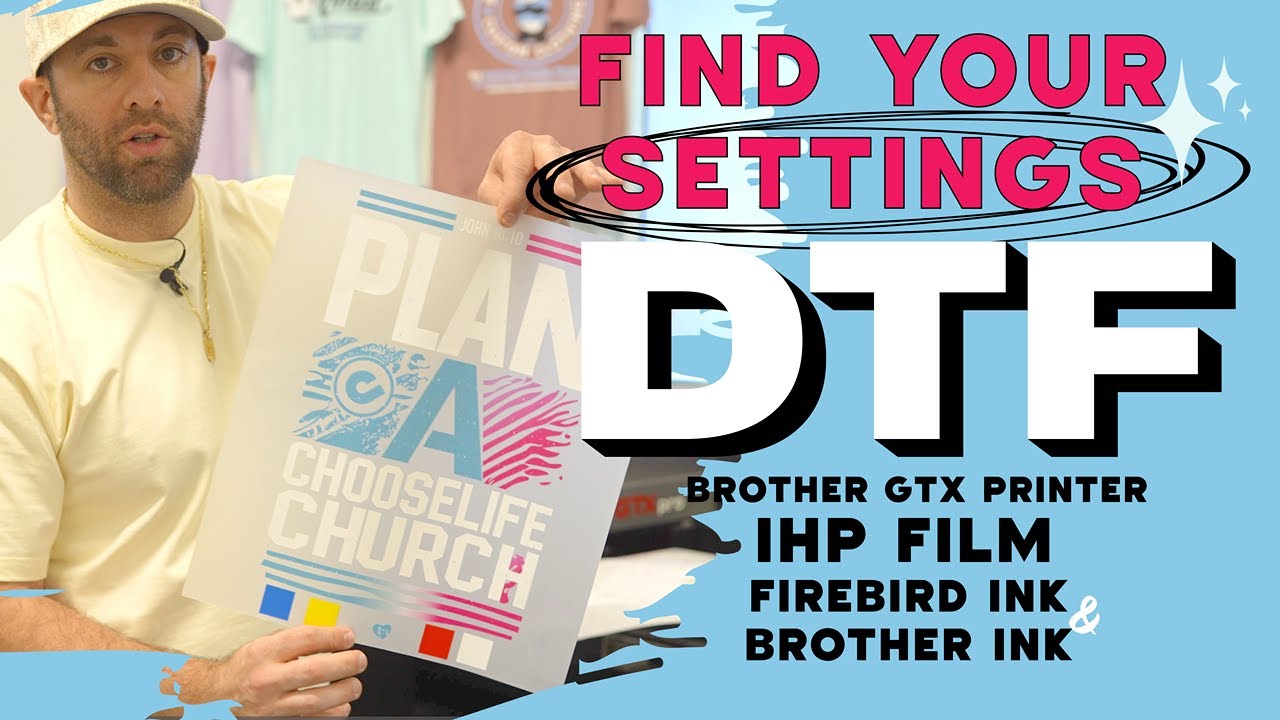 DTF settings using the Brother GTX, Firebird ink and Brother Ink with ...
