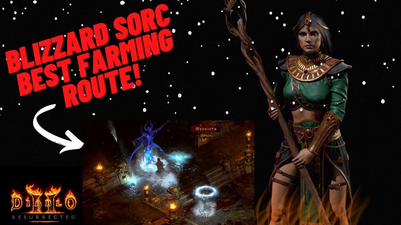 Blizzard Sorc - Hell BEST Farming Route - Diablo 2 Resurrected - YouTube