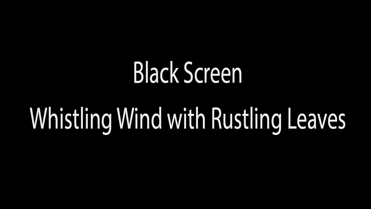 BLACK SCREEN - Whistling Wind with Rustling Leaves - YouTube