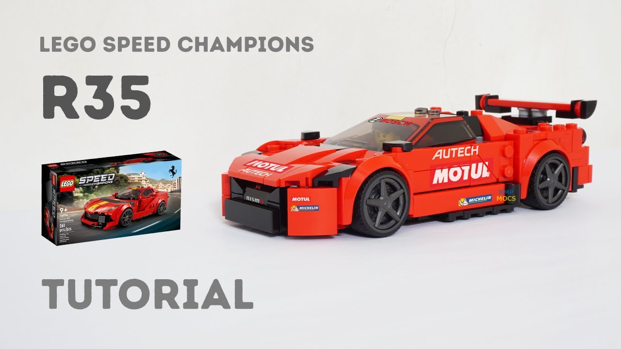 Tutorial - Super GT Nismo R35 GT-R Lego Speed Champions 76914 Ferrari ...