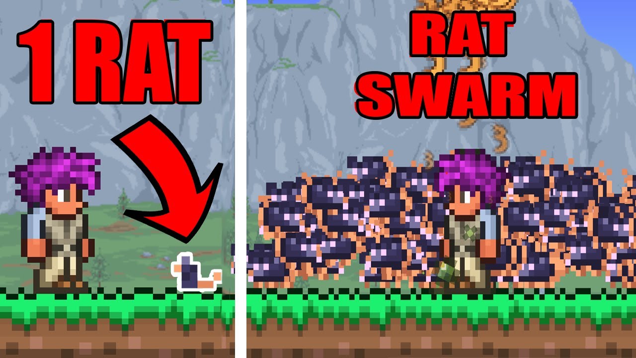 Terraria but I have an ARMY of RATS! - YouTube