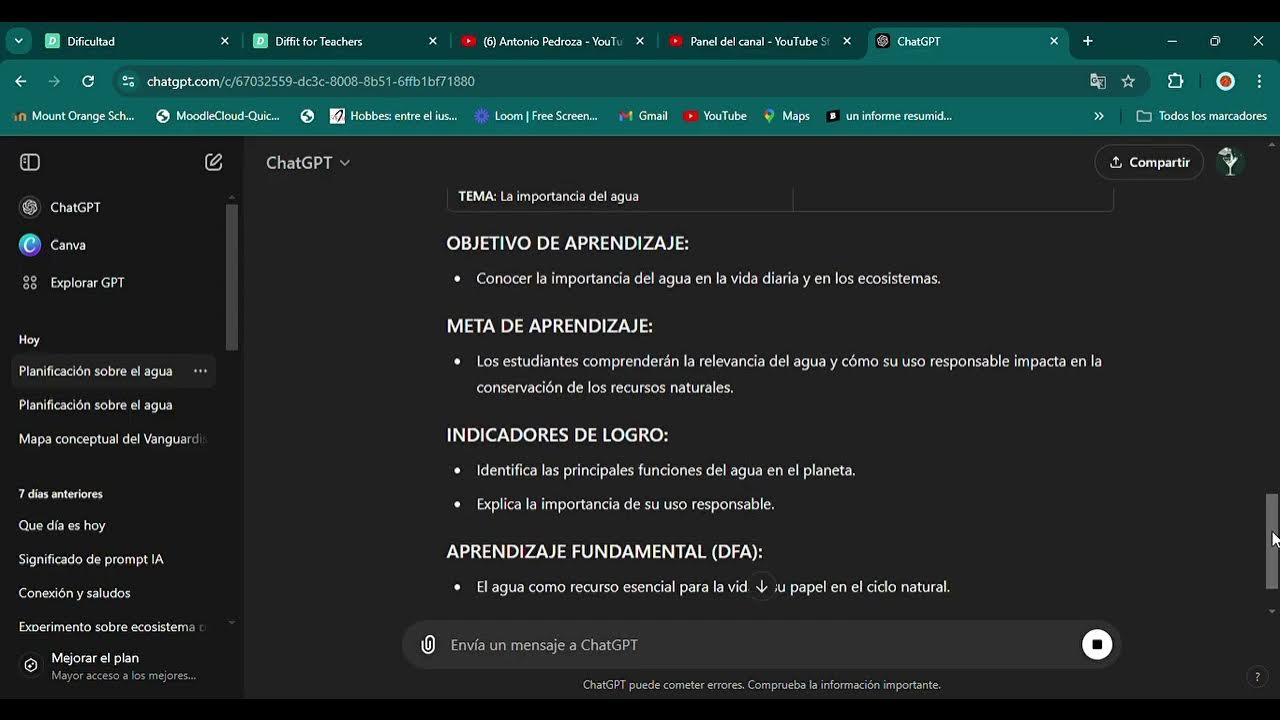 ¡PLANIFICA CON CHAGPT! - YouTube