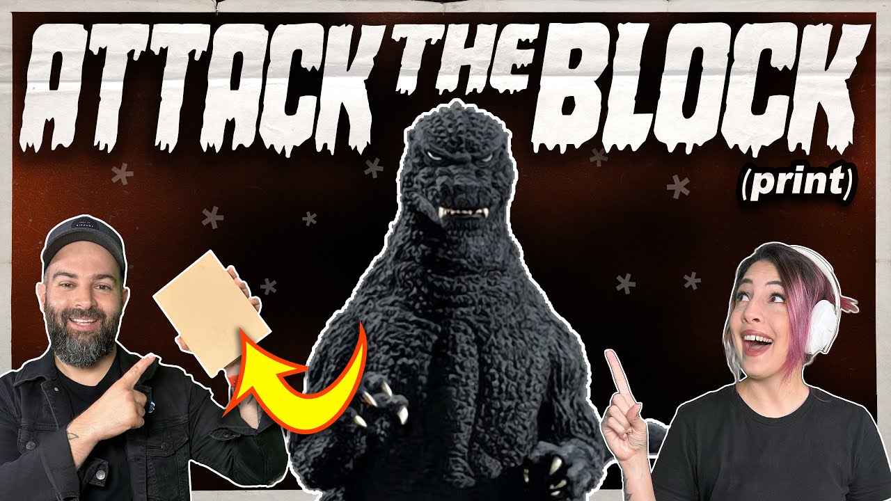 CARVING GODZILLA! - Attack the Block Print LIVE! - YouTube