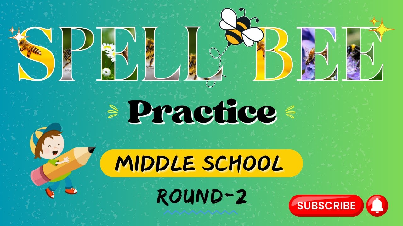 Spell Bee 🐝 Practice Words #2 | Middle School | Spelling 🐝 Bee - YouTube