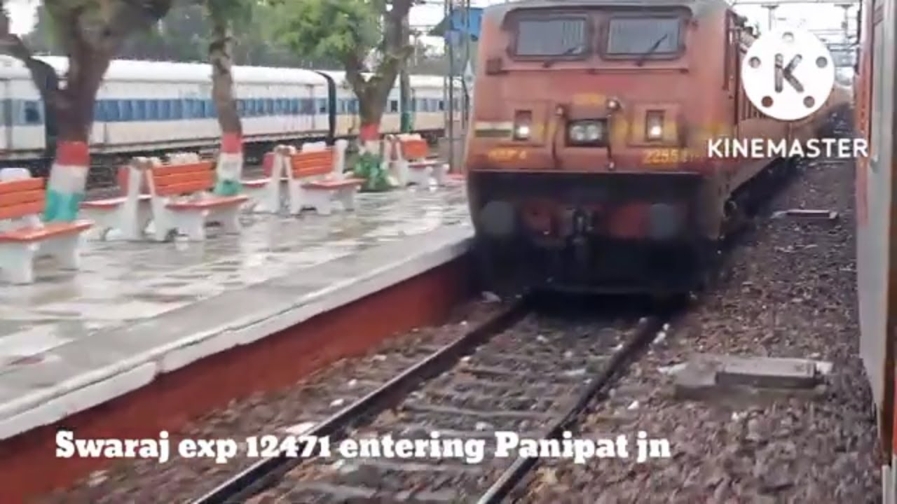 swaraj exp 12471 Entering Panipat Jn #southwesternrailway # ...