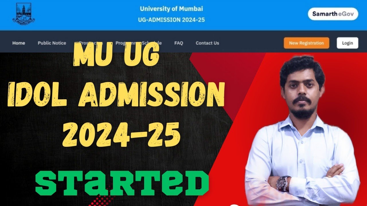 MU UG IDOL Admission Process Started AY 2024-25 l Mumbai University l ...