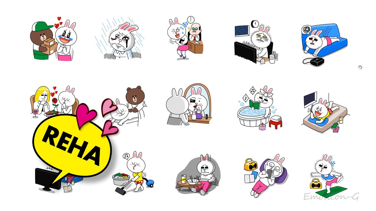 Cony's Happy Work Life (line characters) - YouTube