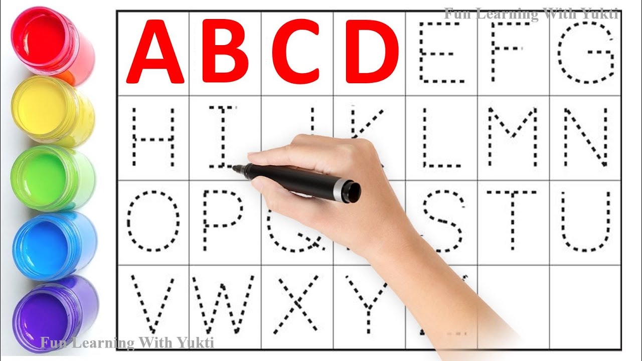 Alphabet and Number Tracing Writing along the dotted lines for Toddlers ...