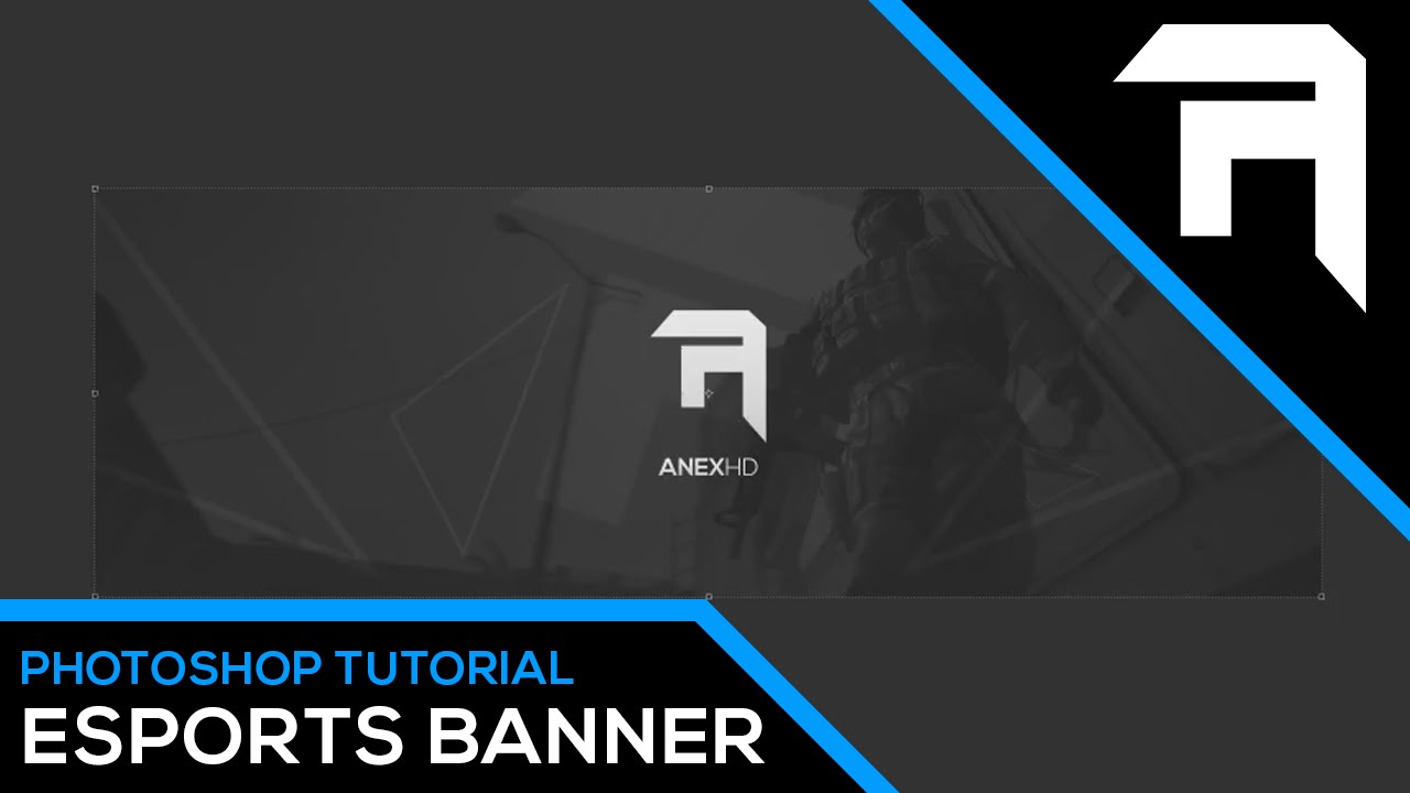 Photoshop CC Tutorial - Simple eSports Banner - YouTube