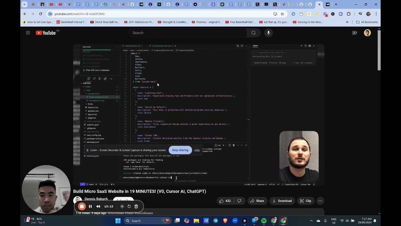Rage quitting and learning in public Build Micro SaaS Website V0, Cursor AI, ChatGPT - YouTube